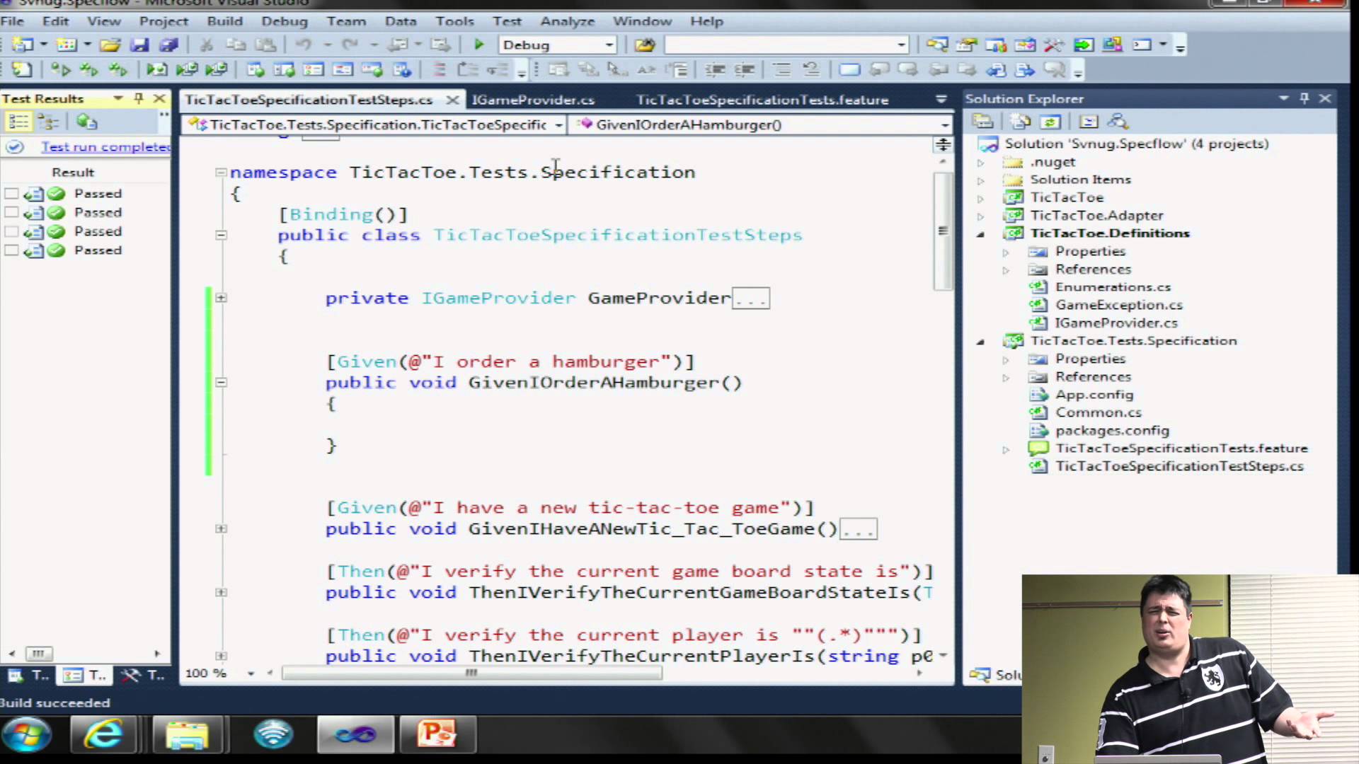 Acceptance Tests With Specflow